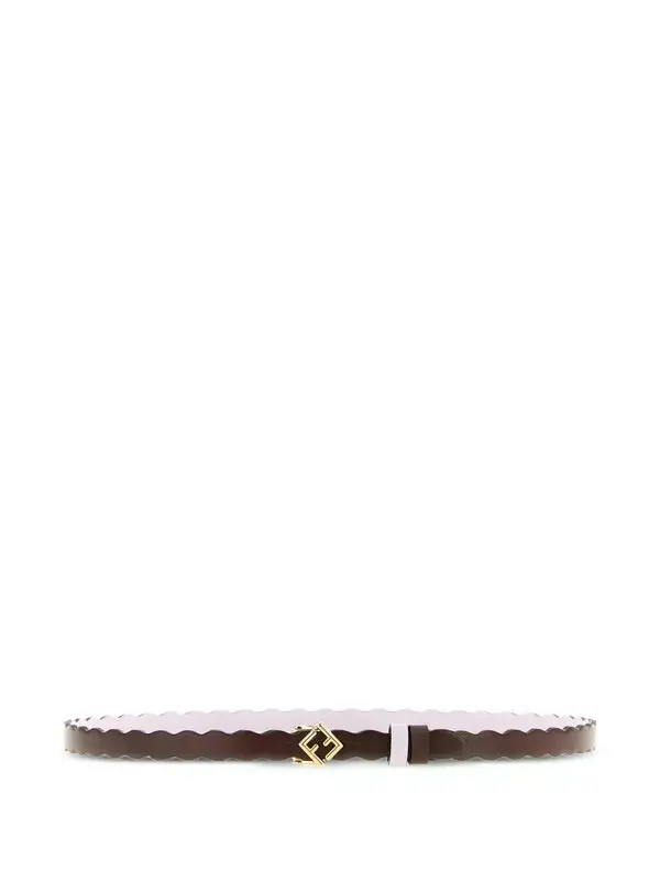 Fendi Ff Diamonds Reversible Leather Belt - Brown