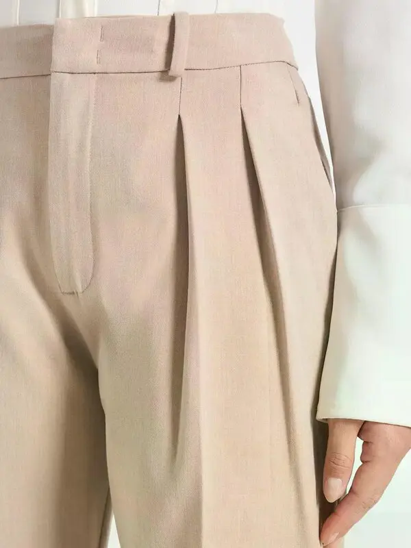 Manière De Voir Julie Tailored Twin Pleat Trousers - Neutrals