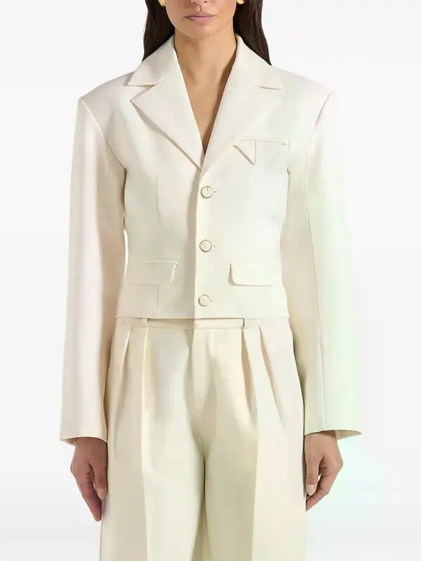 Manière De Voir Prisca Cropped Blazer - Neutrals