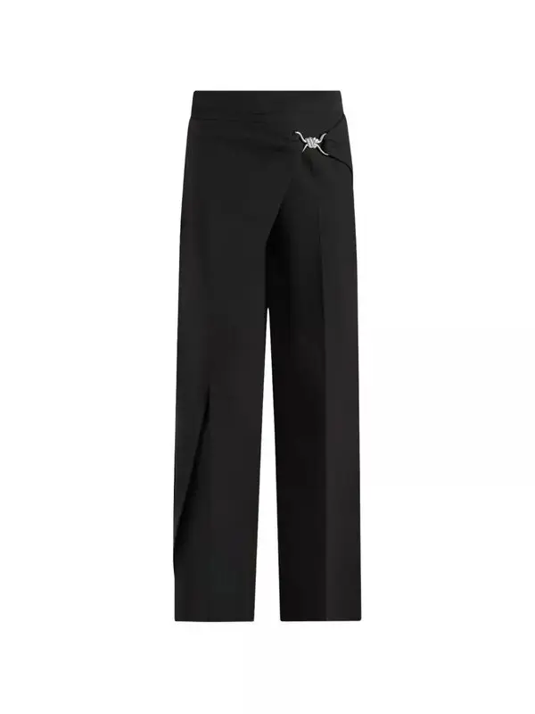 Manière De Voir Maniere De Voir Beryl Wrap Tailored Trousers With Hardware Detail