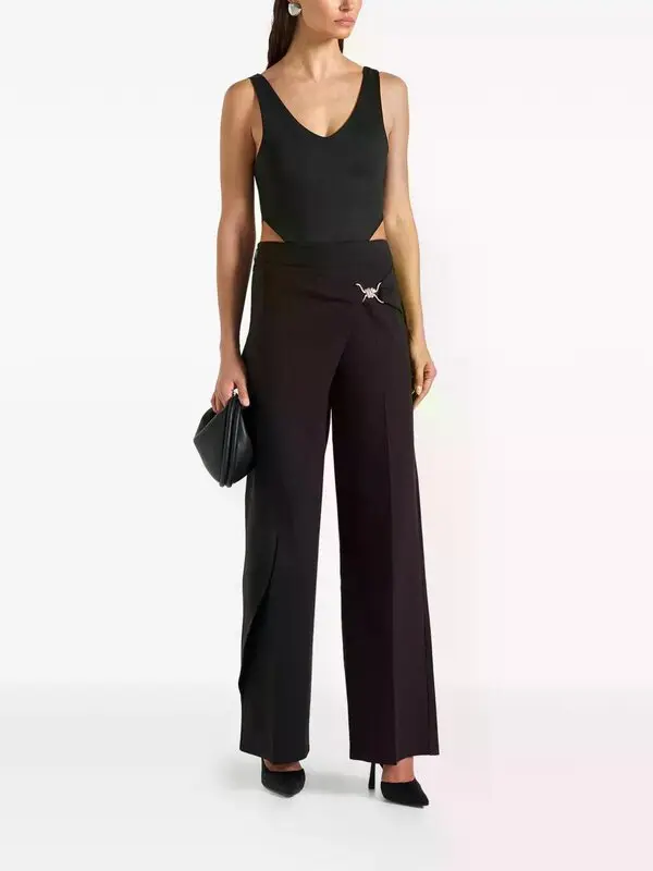 Manière De Voir Maniere De Voir Beryl Wrap Tailored Trousers With Hardware Detail
