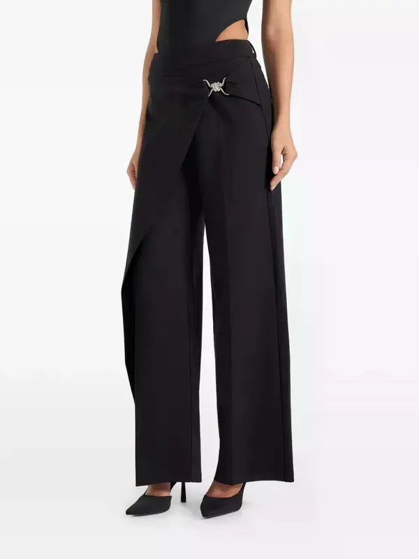 Manière De Voir Maniere De Voir Beryl Wrap Tailored Trousers With Hardware Detail