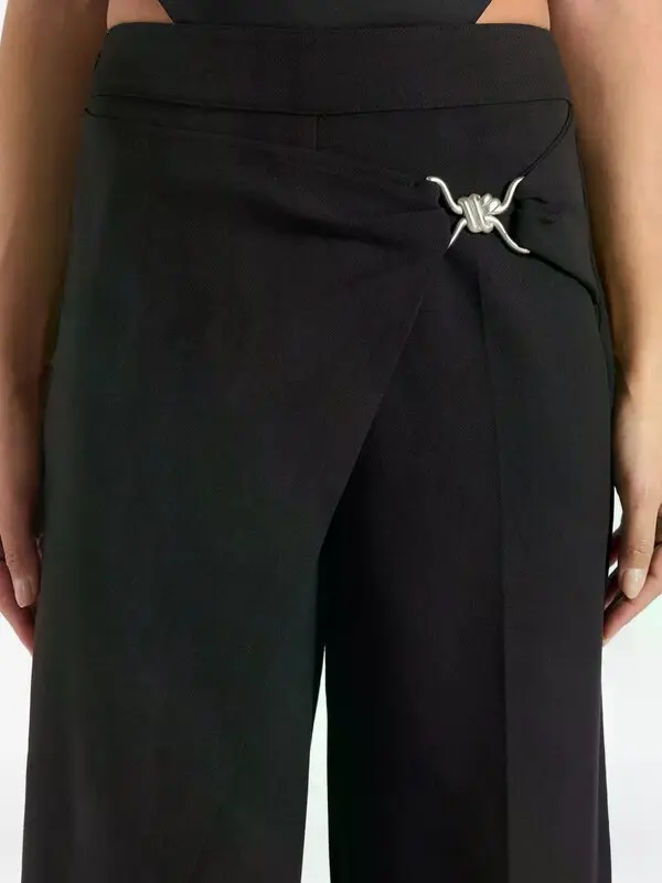 Manière De Voir Maniere De Voir Beryl Wrap Tailored Trousers With Hardware Detail