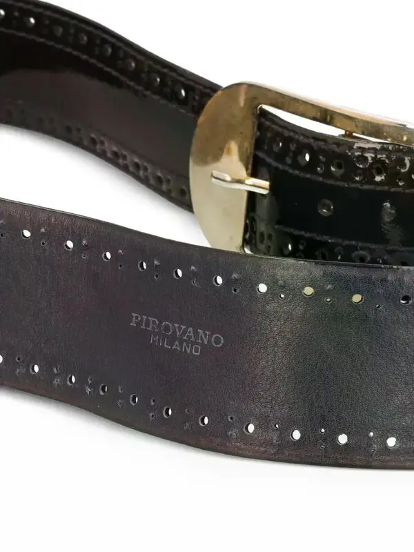 PIROVANO VINTAGE Perforated Leather Belt