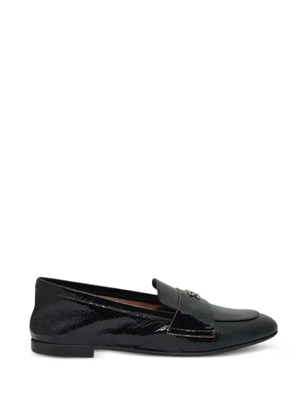 Casadei Logo-plaque Strap Loafers - Black