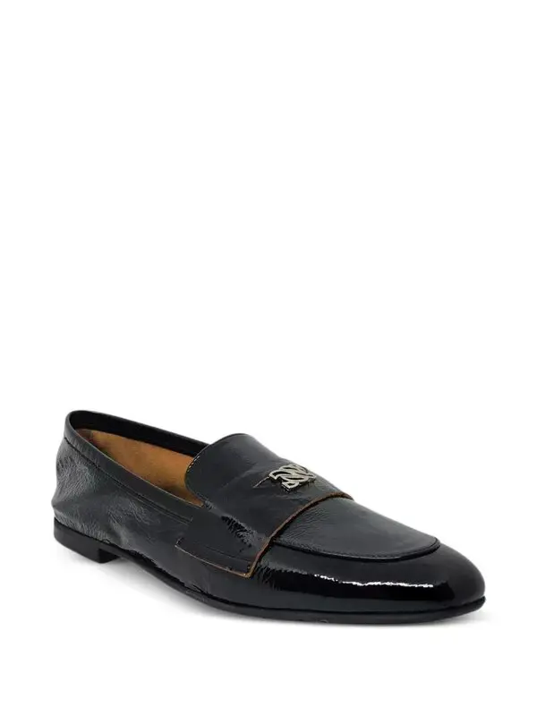 Casadei Logo-plaque Strap Loafers - Black