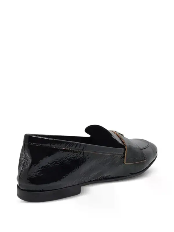 Casadei Logo-plaque Strap Loafers - Black