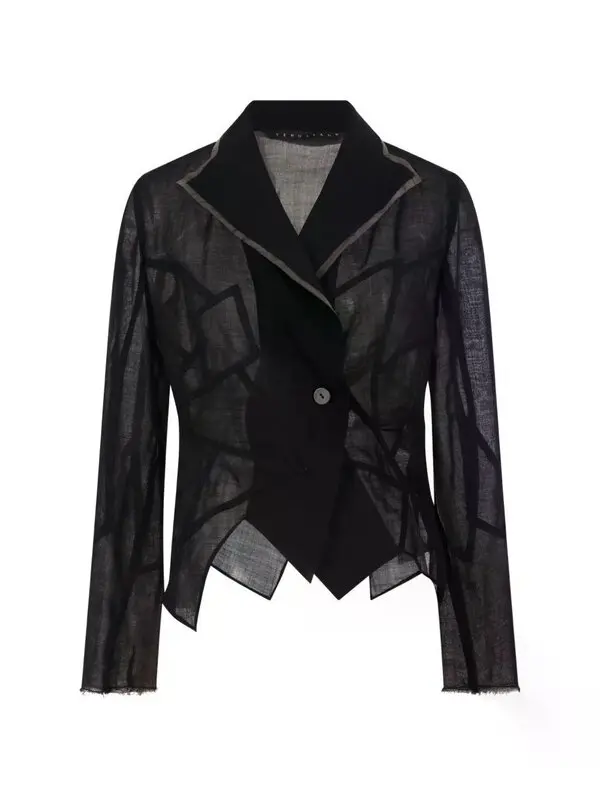 YEHUAFAN Geometric Button Jacket