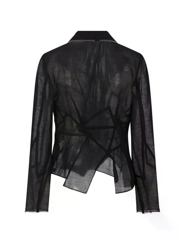 YEHUAFAN Geometric Button Jacket