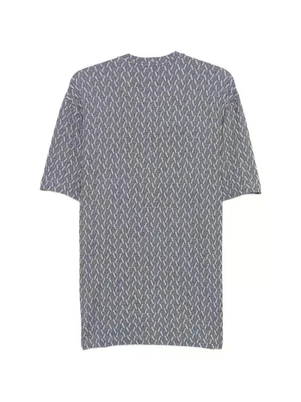 Giorgio Armani Geometric-pattern T-shirt - Blue