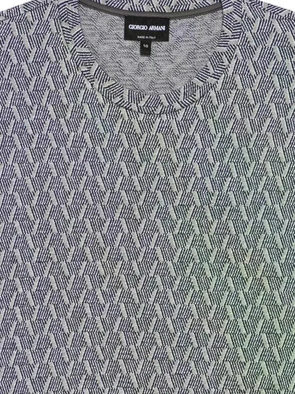 Giorgio Armani Geometric-pattern T-shirt - Blue
