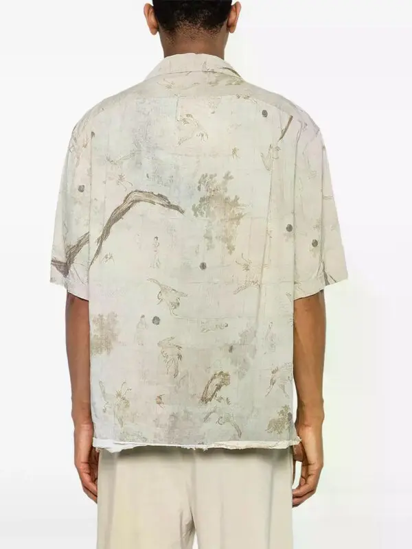 ZIGGY CHEN Buttoned Print Shirt - Neutrals