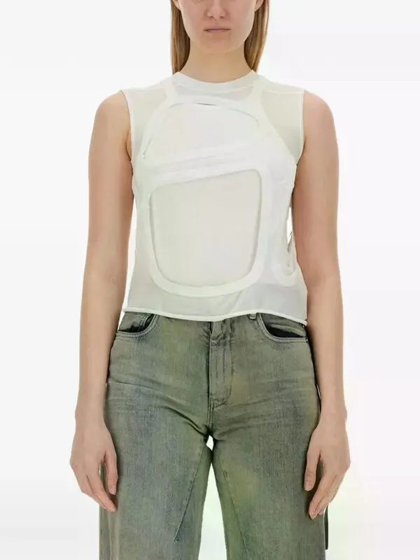 Rick Owens Cut-out Sleeveless Top - White