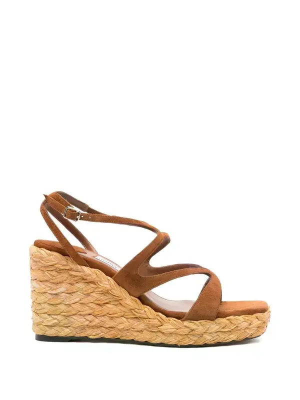 JIMMY CHOO Ayla Platform Wedge Sandals - Brown