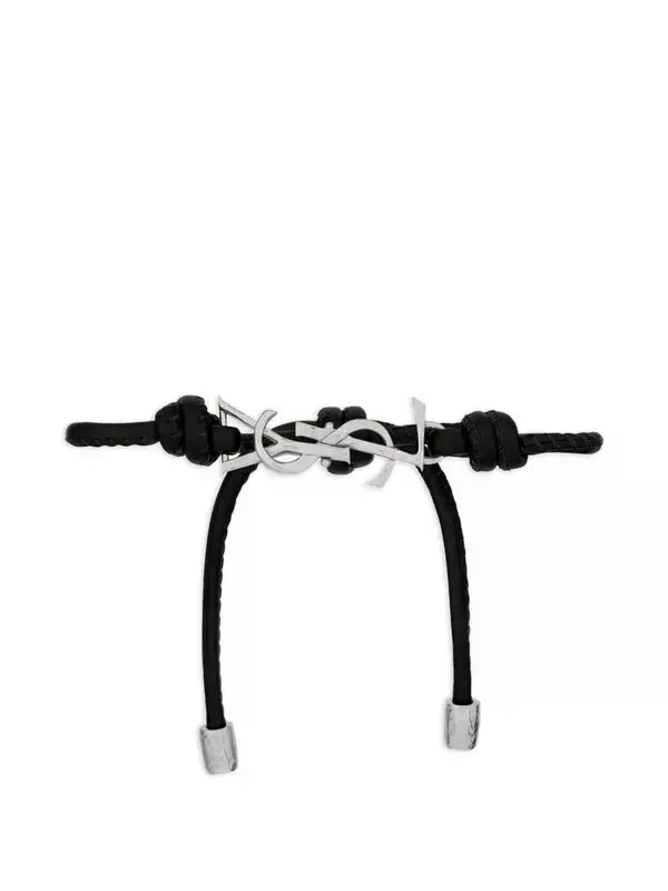 Saint Laurent Monogram Detail Bracelet - Silver
