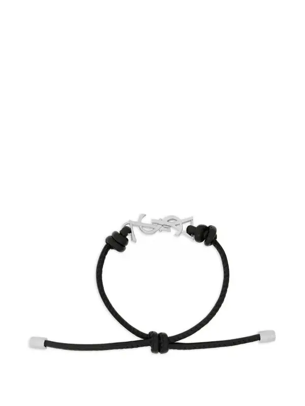 Saint Laurent Monogram Detail Bracelet - Silver