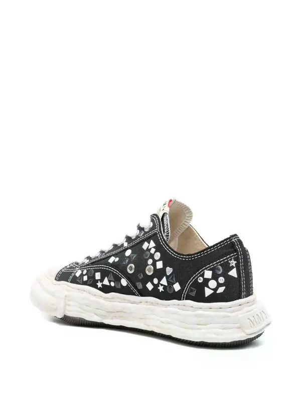 Mihara Yasuhiro Peterson 23 Embellished-canvas Sneakers - Black