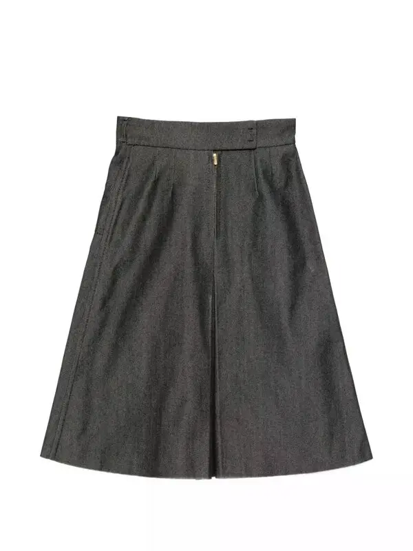 LOUIS VUITTON Denim A-line Midi Skirt