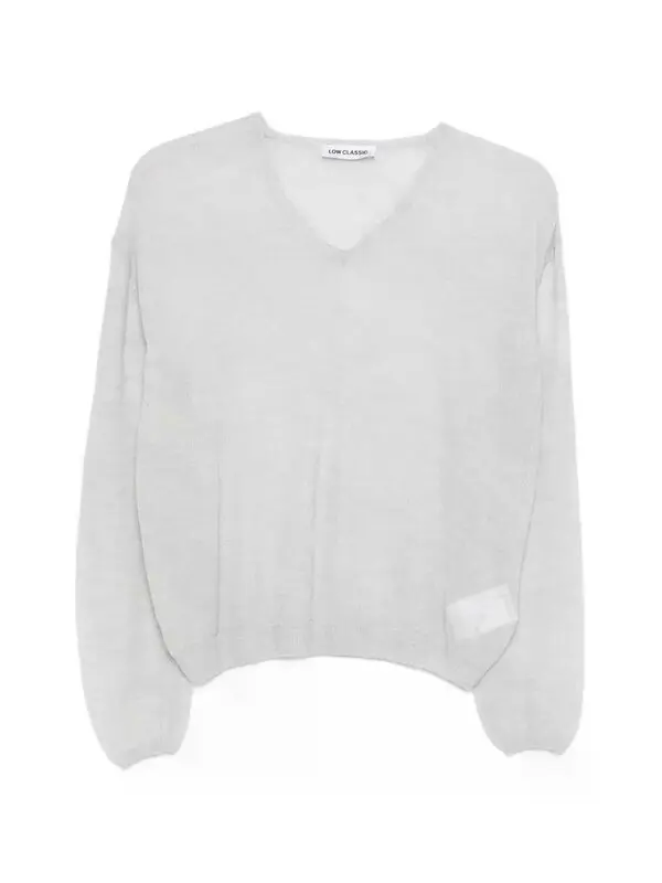 LOW CLASSIC V-neck Fine Knit Sweater