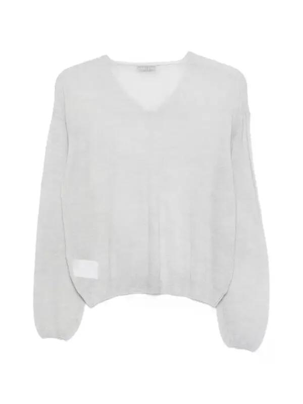 LOW CLASSIC V-neck Fine Knit Sweater