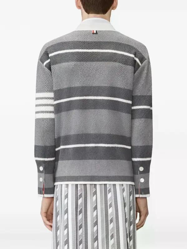 Thom Browne Seed Stitch 4-bar Cardigan