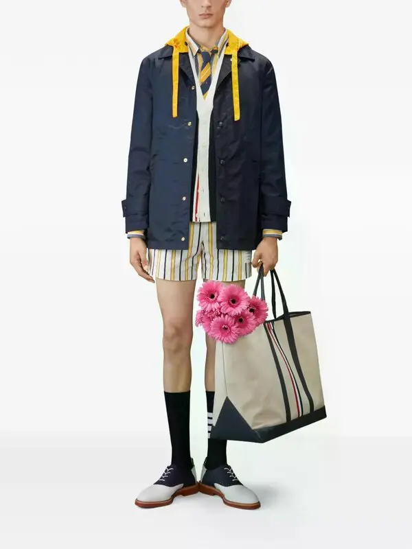 Thom Browne Hooded Ripstop Coat