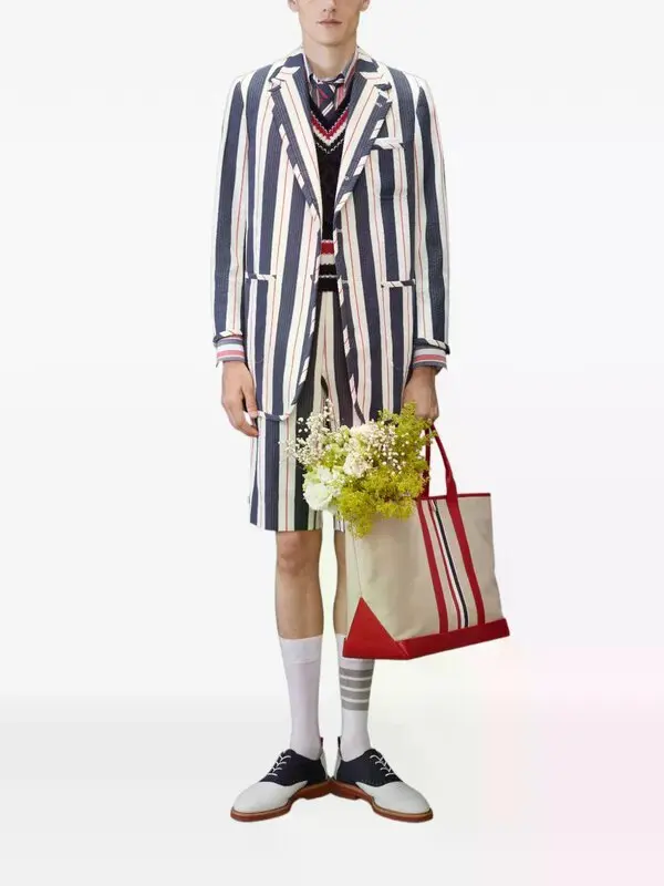 Thom Browne Striped Seersucker Shorts
