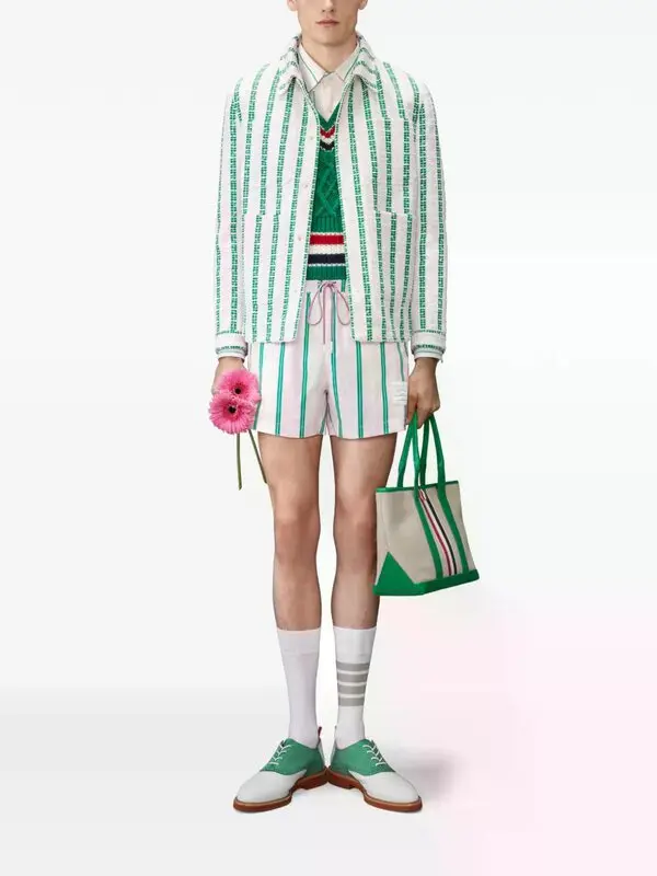 Thom Browne Chunky Stripe Vest - Green