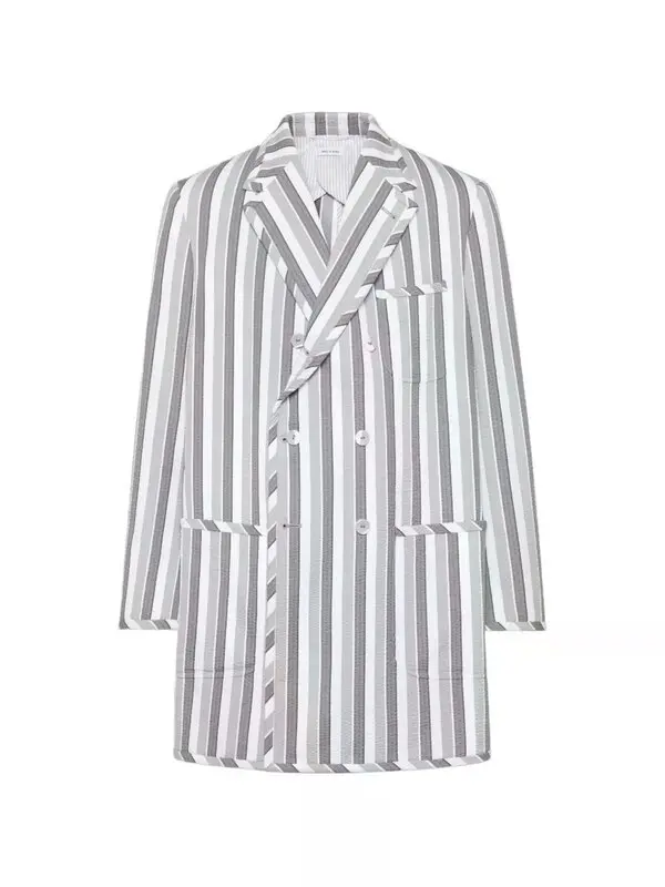 Thom Browne Repp Striped Seersucker Jacket