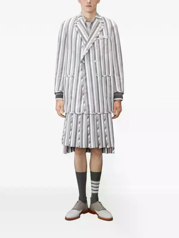 Thom Browne Repp Striped Seersucker Jacket