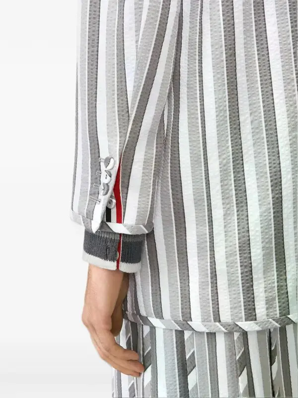 Thom Browne Repp Striped Seersucker Jacket