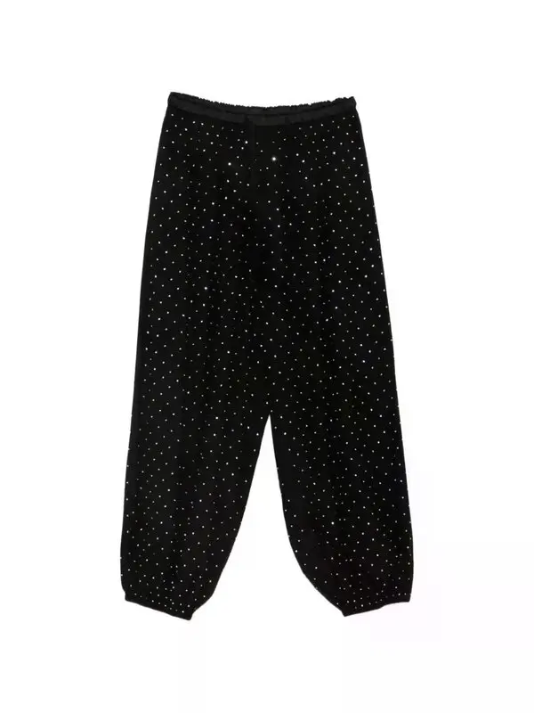Sandro Rhinestone Embellished Wide-leg Trousers