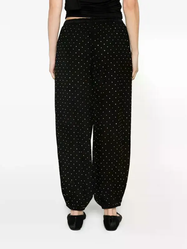 Sandro Rhinestone Embellished Wide-leg Trousers