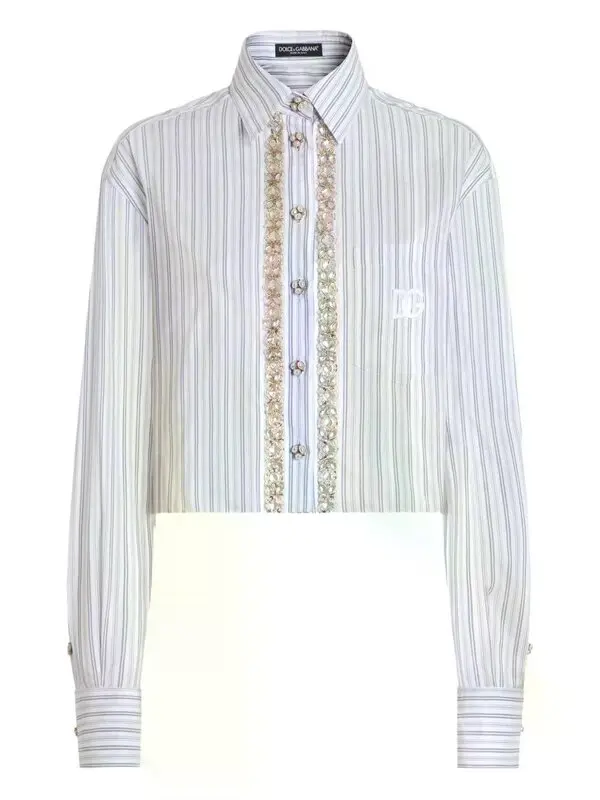 Dolce & Gabbana Striped Embellished Shirt