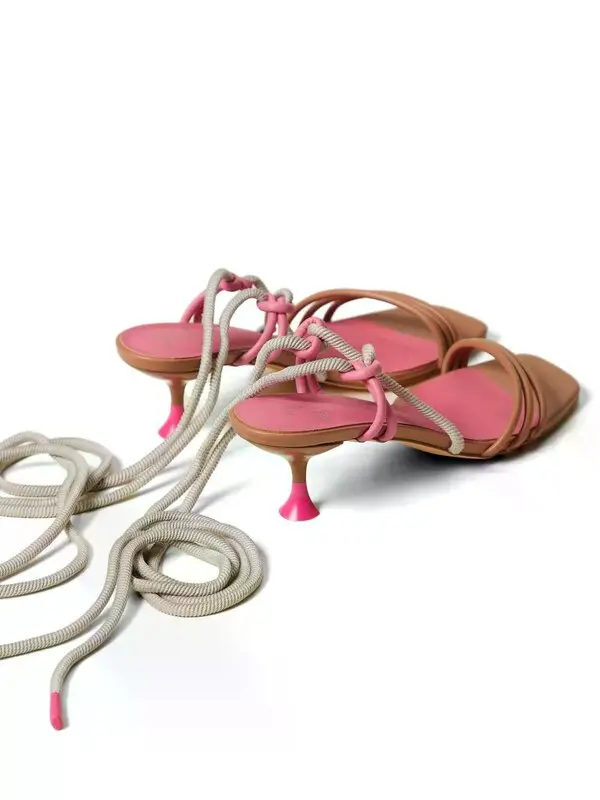 TWINSET Colour Block Sandals With Ankle Tie