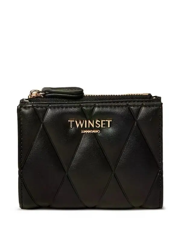 TWINSET Bi-fold Quilted Wallet - Black