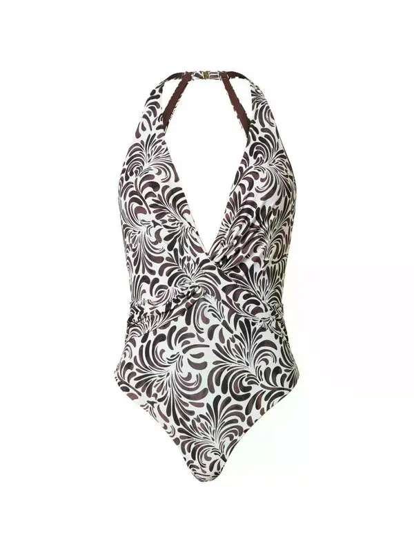 TWINSET Botanical-print Swimsuit - White