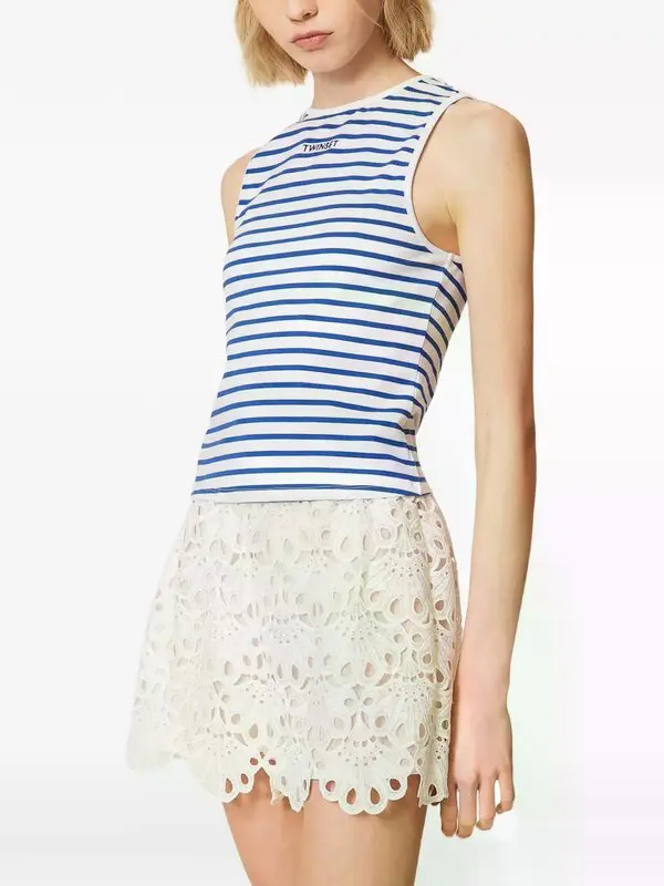 TWINSET Striped Knit Tank Top