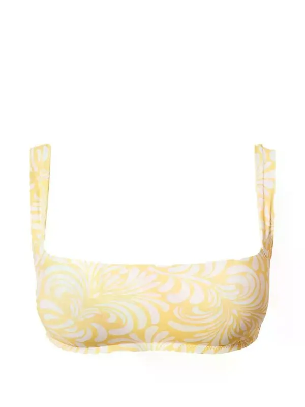 TWINSET Botanical-print Bikini Top - Yellow