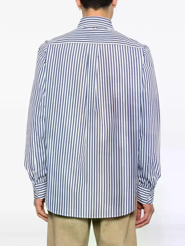 Herno Striped-pattern Long-sleeve Shirt - Blue