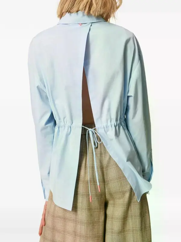 TWINSET Embroidered Rose Oxford Shirt