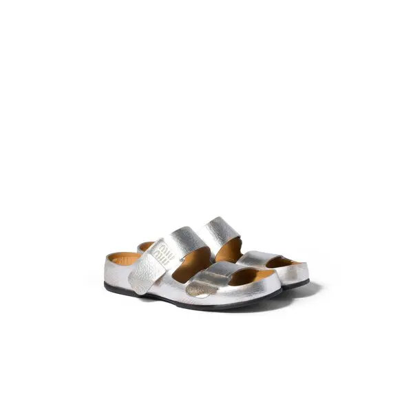 Miu Miu Bleached Leather Sandals