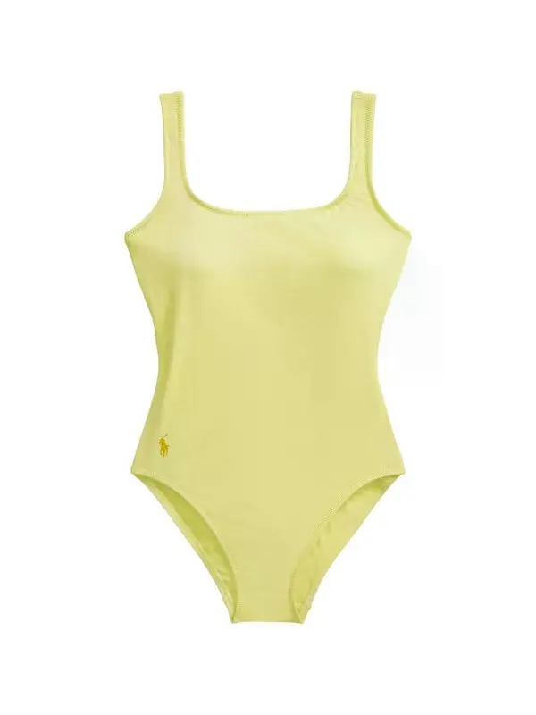 Polo Ralph Lauren Scoop-back Swimsuit With Removable Cups - Yellow