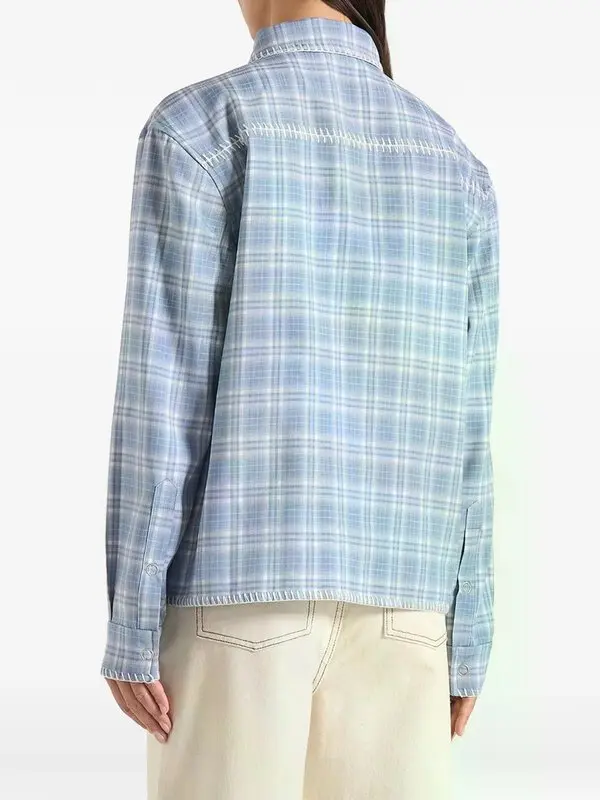 Manière De Voir Blake Checked Whipstitch Shirt