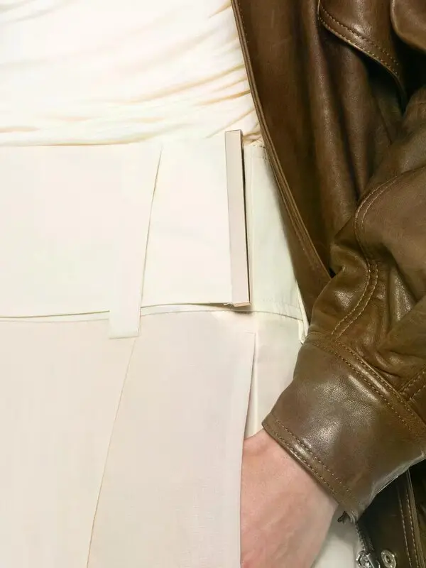 Sportmax Pleated High-waisted Trousers - Neutrals
