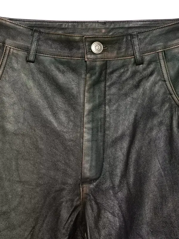 GIORGIO BRATO Buttoned Leather Trousers