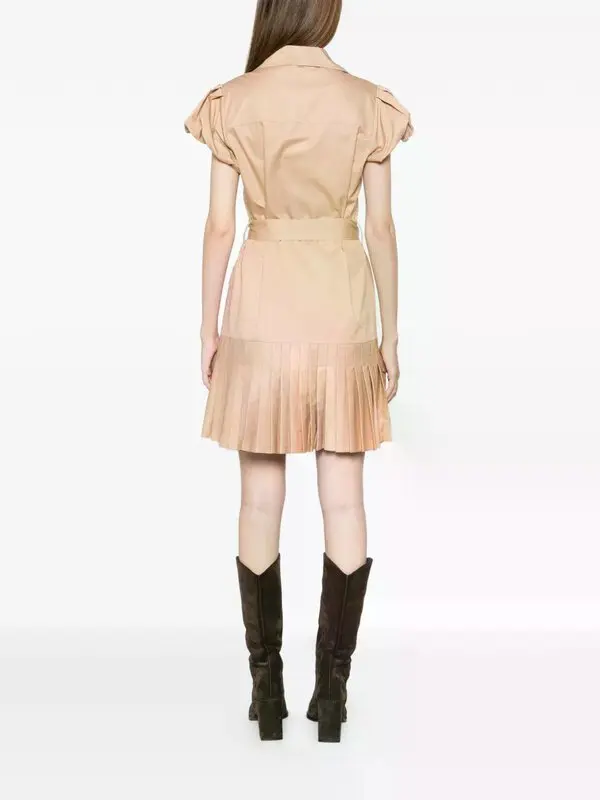 TWINSET Belted Pleated Mini Dress