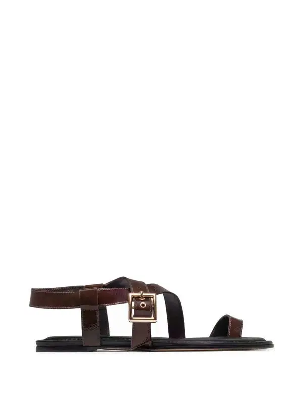 Bernardo Hartshorn Toe-ring Buckle Flat Sandals - Brown