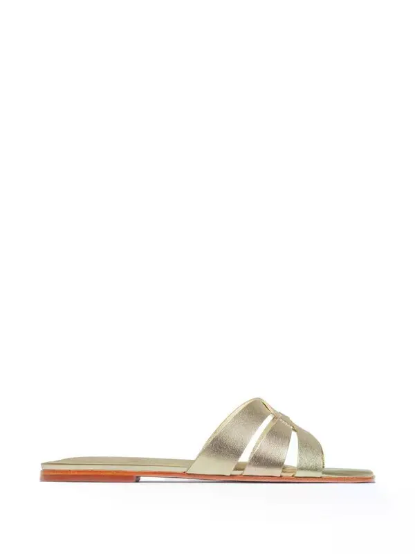 Bernardo Oxford Woven Flat Sandals - Gold