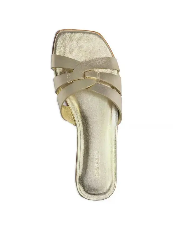 Bernardo Oxford Woven Flat Sandals - Gold